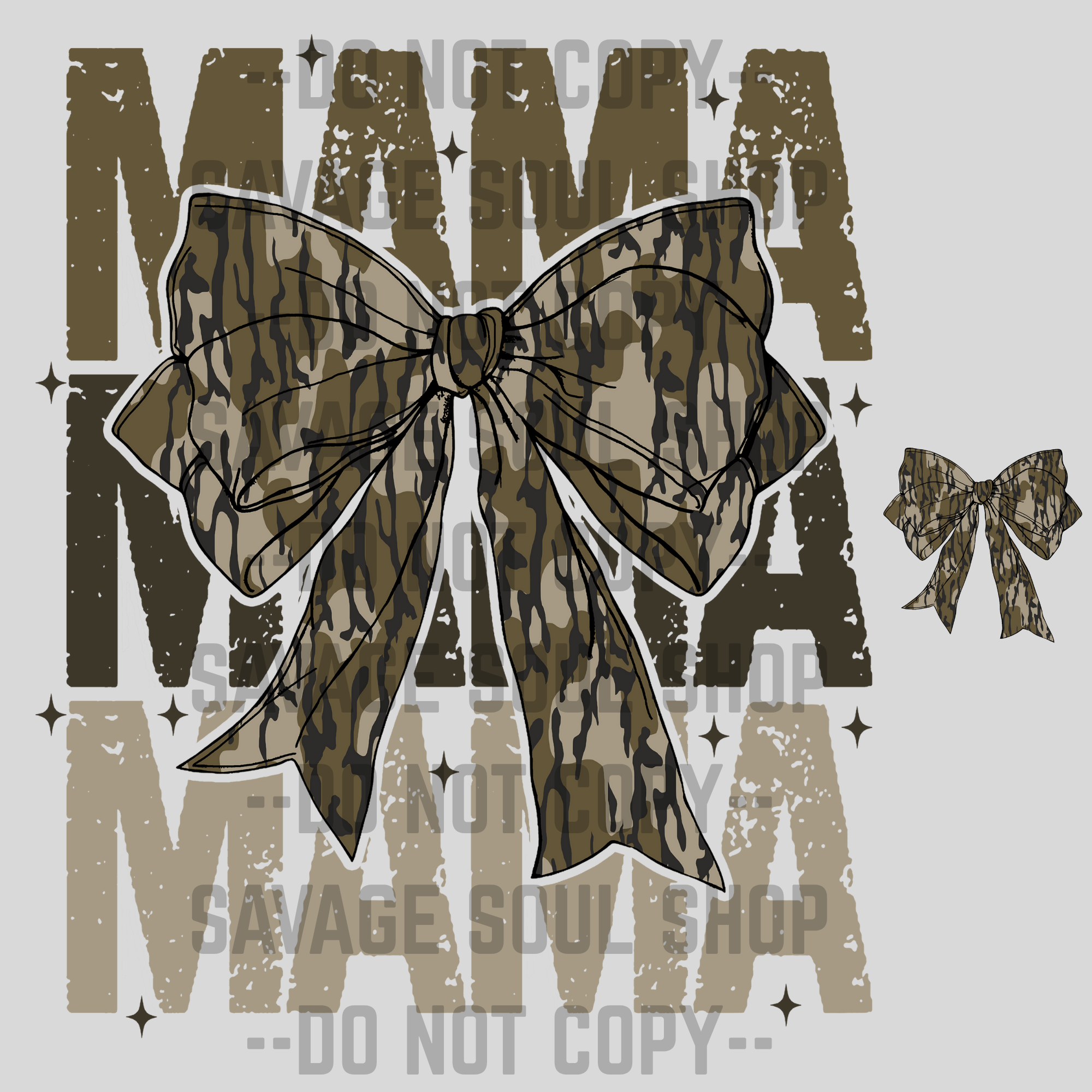 Stacked Green Bow Mama Transfer – Savage Soul Shop